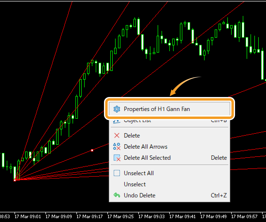 Use Gann tools | MetaTrader4/5 user guide | Myforex™