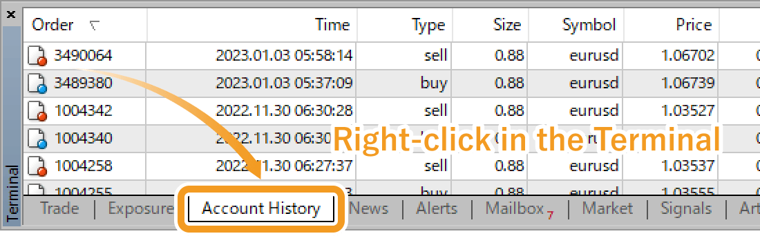 Save And Print Trade History Report Metatrader45 User Guide Myforex™